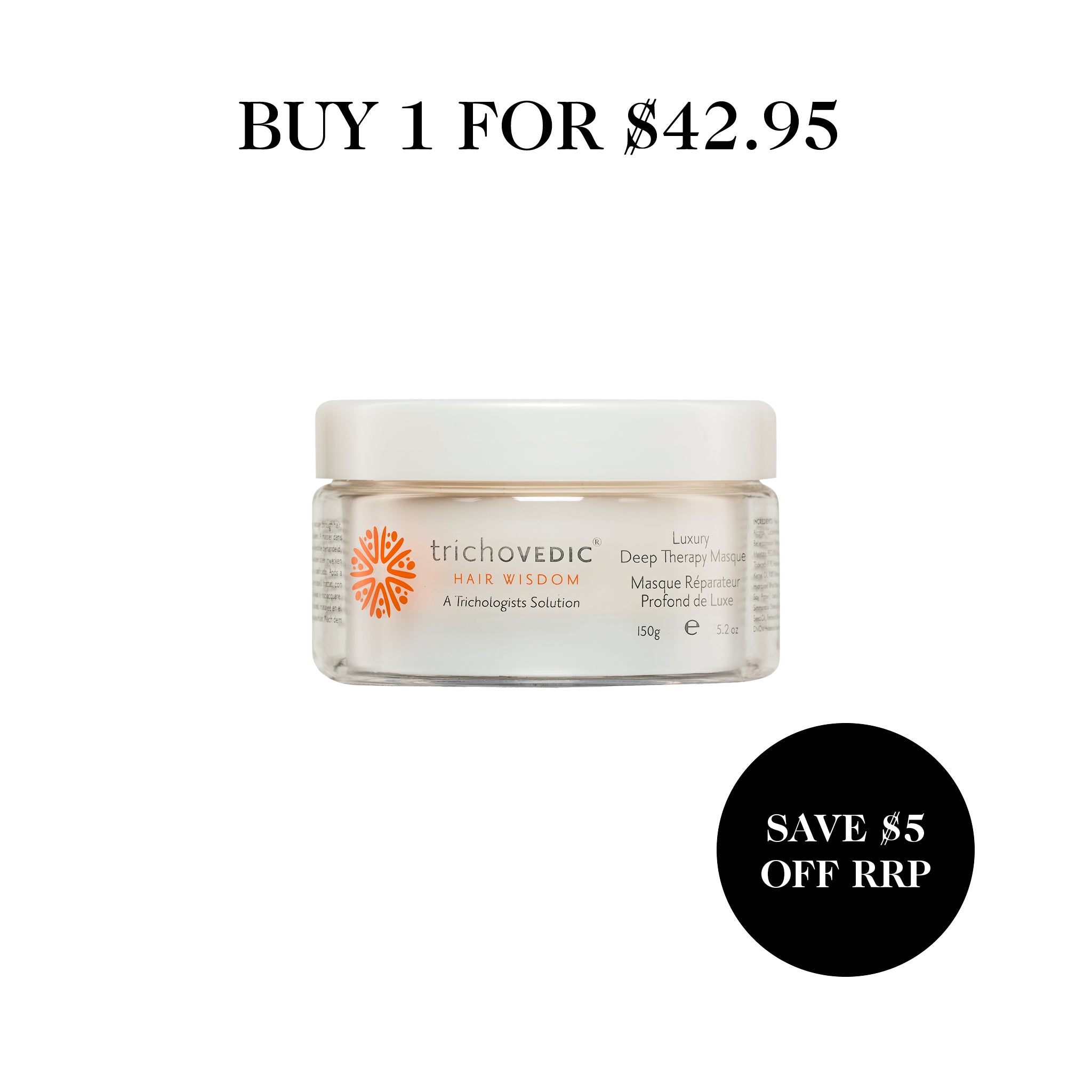 Trichovedic Luxury Deep Therapy Masque - Transform Damaged Hair – Boffa ...